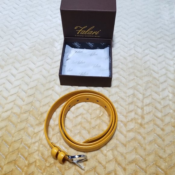 Falari | Accessories | Womens Mustard Yellow Belt By Falari Luxury ...